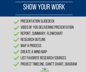 Show Your Work - Don't Just Tell | Career Sherpa