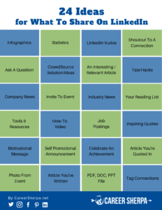 25 Inspiring Ideas for What To Post On LinkedIn | Career Sherpa