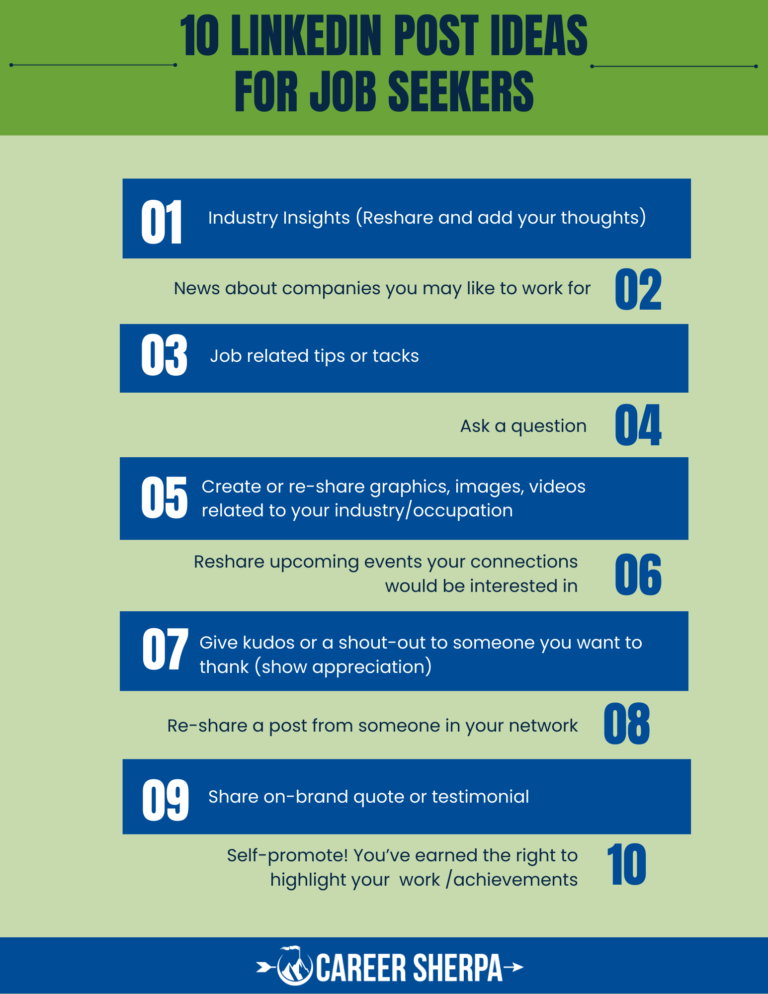 10 LinkedIn Post Ideas For Job Seekers