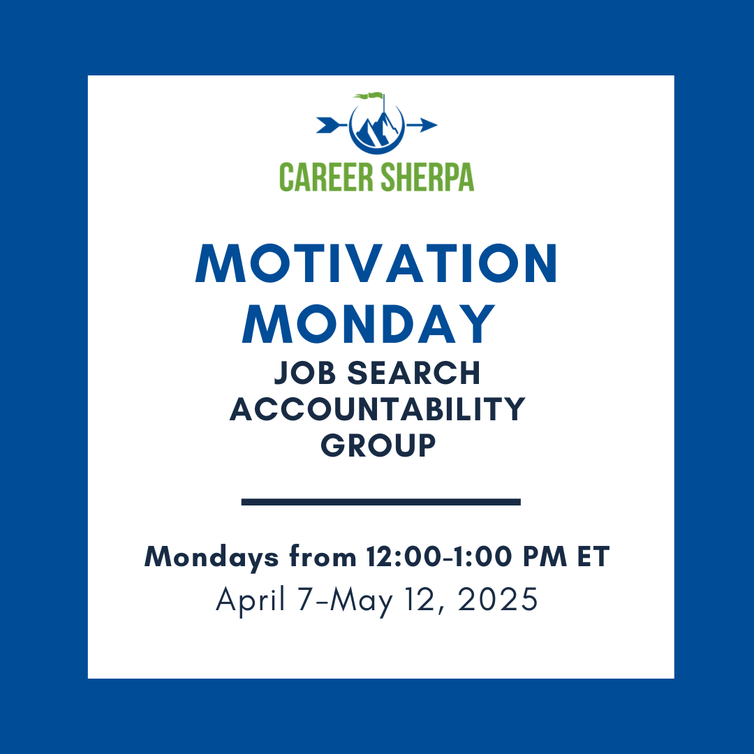 Motivation Monday Job Search Accountability Group